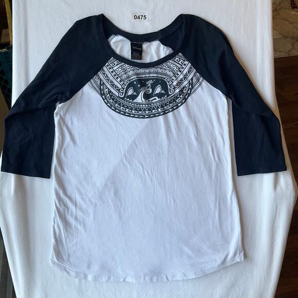Disney | Tops | Disney Women Half Sleeve Tshirt Size S White Blue Moana ...